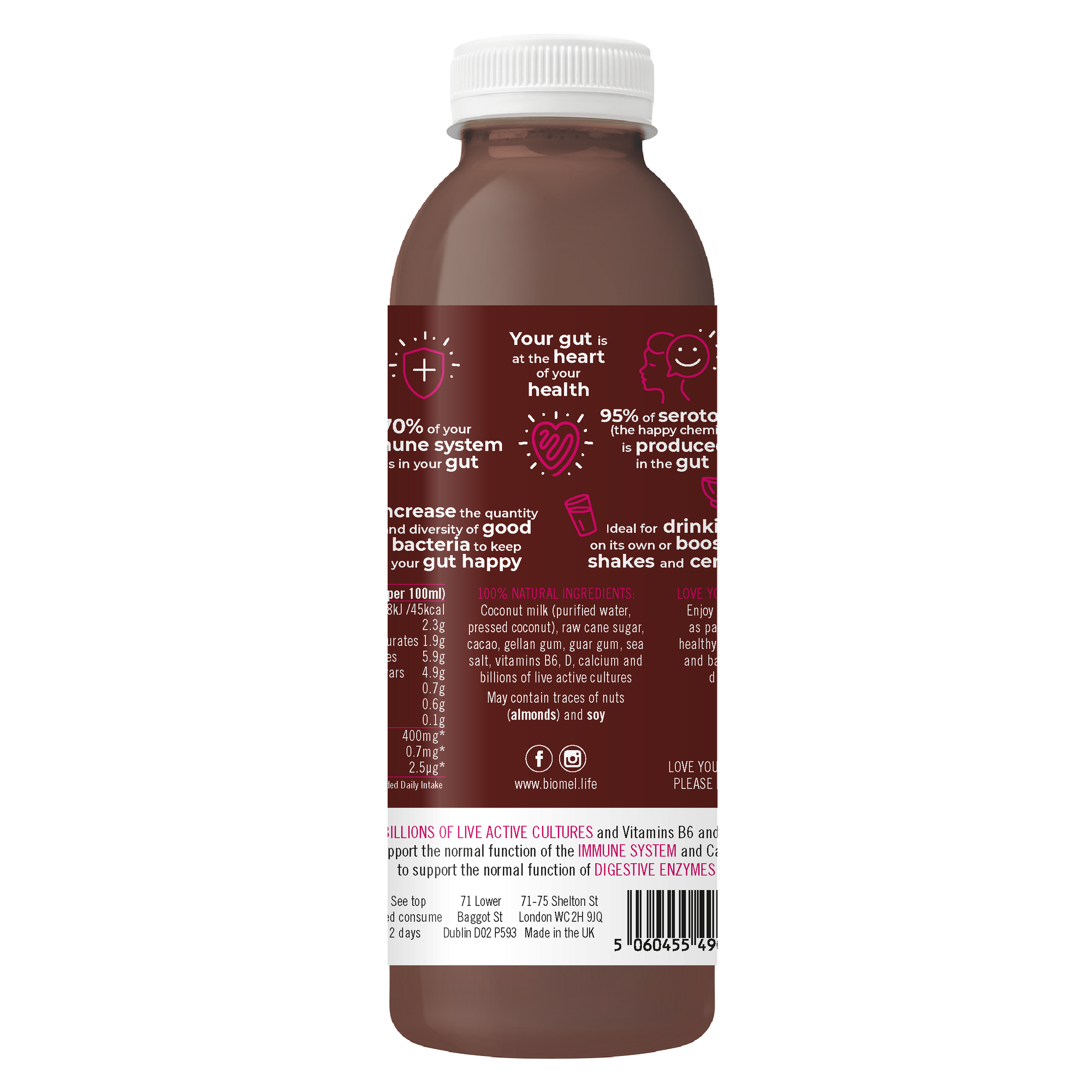 Biomel Dairy-Free Probiotic Drinks Mixed Flavours (9 Bottles x 510ml ...