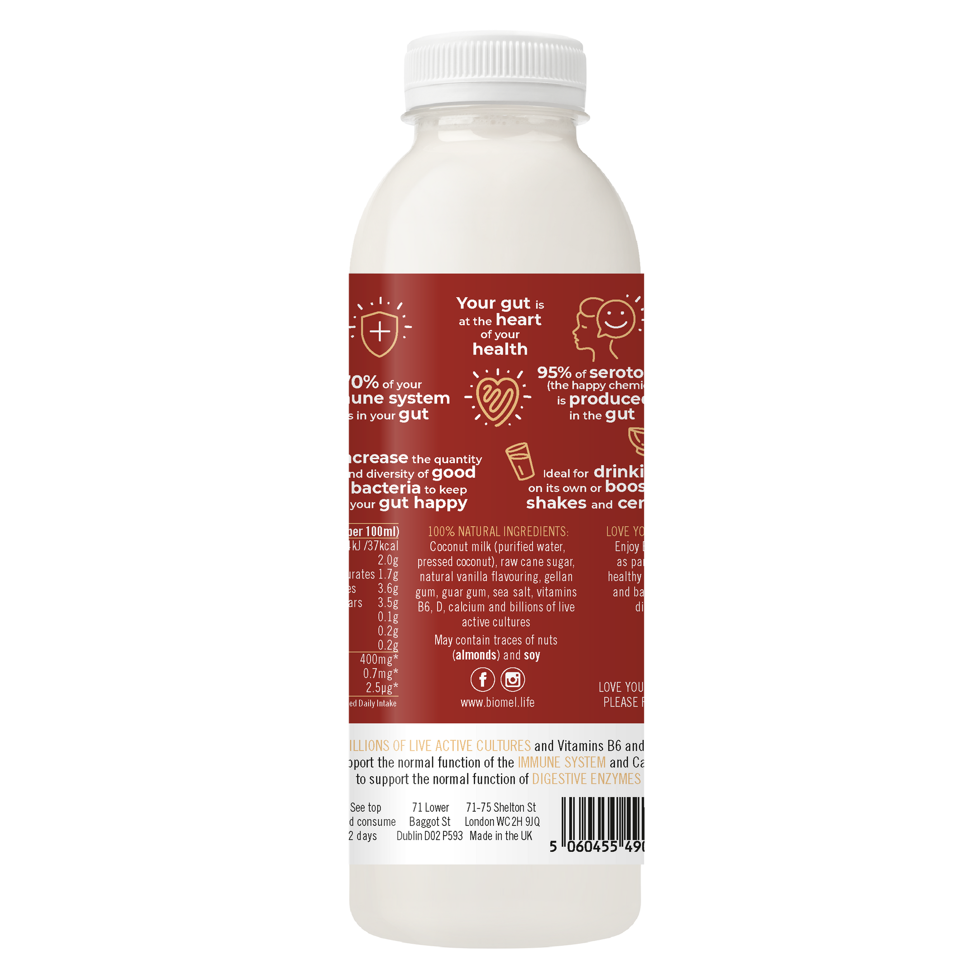Biomel Dairy-Free Probiotic Drinks Mixed Flavours (9 Bottles x 510ml ...